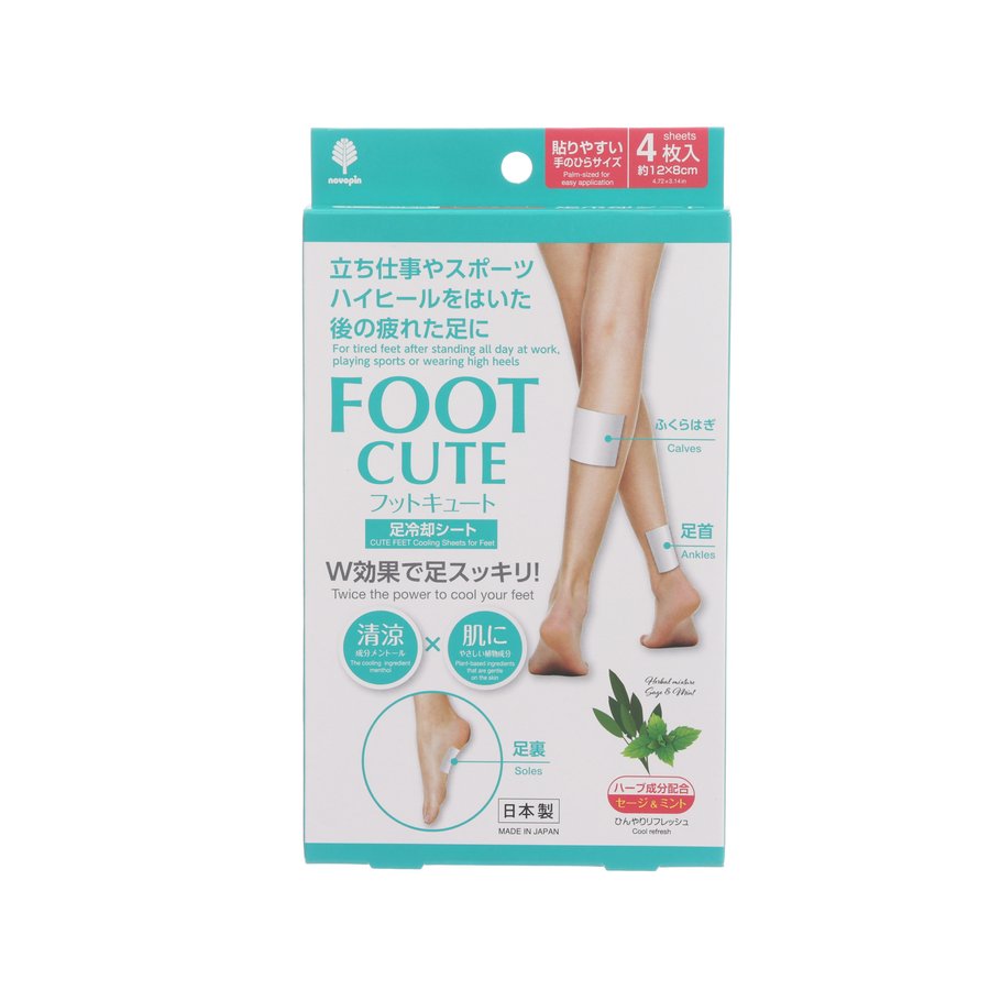 KOKUBO Foot Cute Foot Cooling Sheet-4 sheets (Mint) (23g) – LOG-ON ...