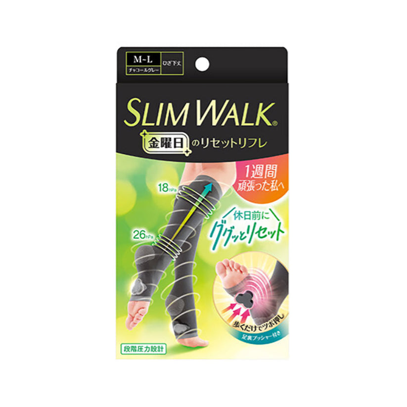 SLIMWALK Graduated Compression Stockings with Acupressure Points, Size ...